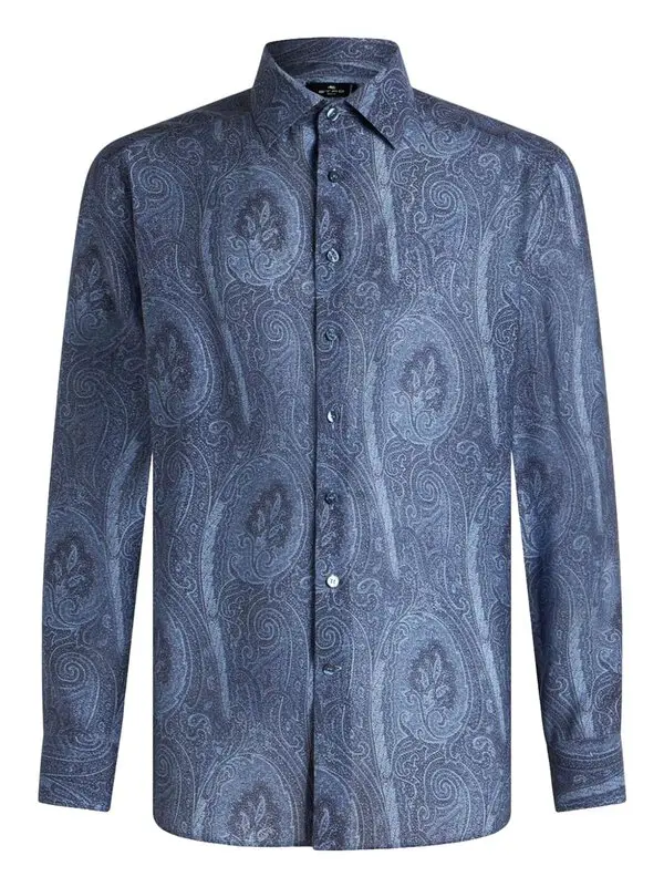 Etro Paisley-print Shirt - Blue