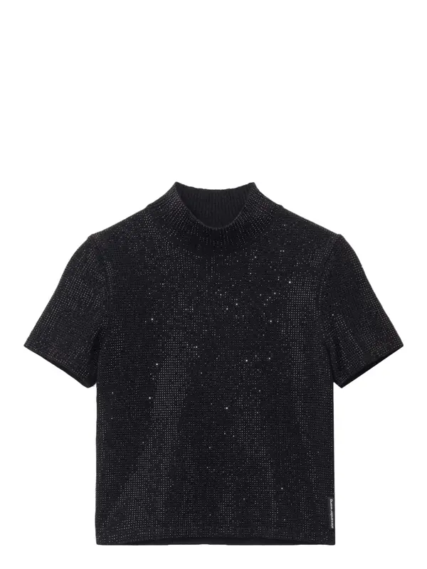 Alexander Wang Crystal-embellished Hotfix Top - Black