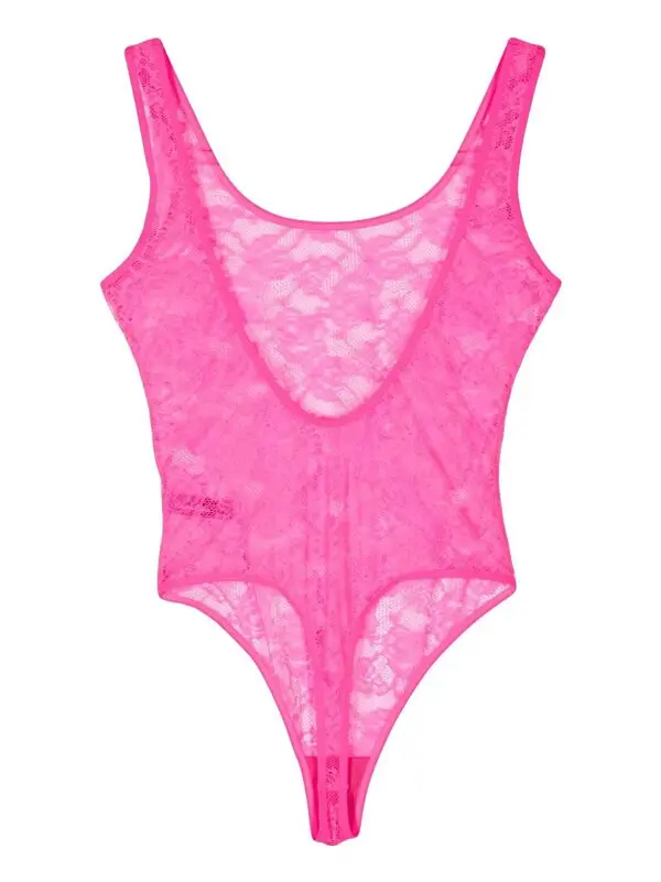 MAISON CLOSE Flashback Néon Open Back Bodysuit - Pink