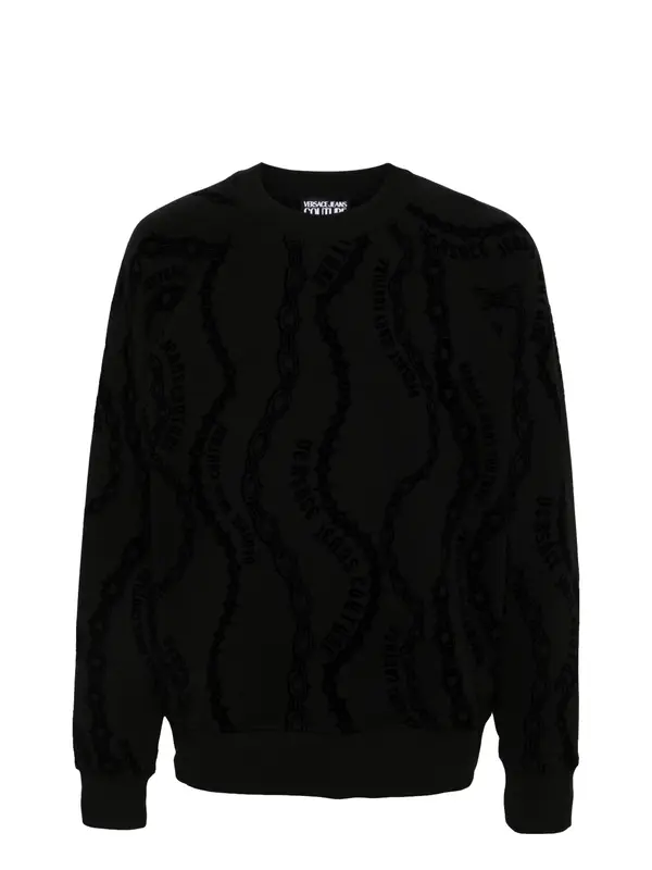 Versace Flock Sweatshirt - Black