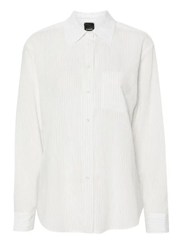 Pinko Striped Poplin Shirt - White