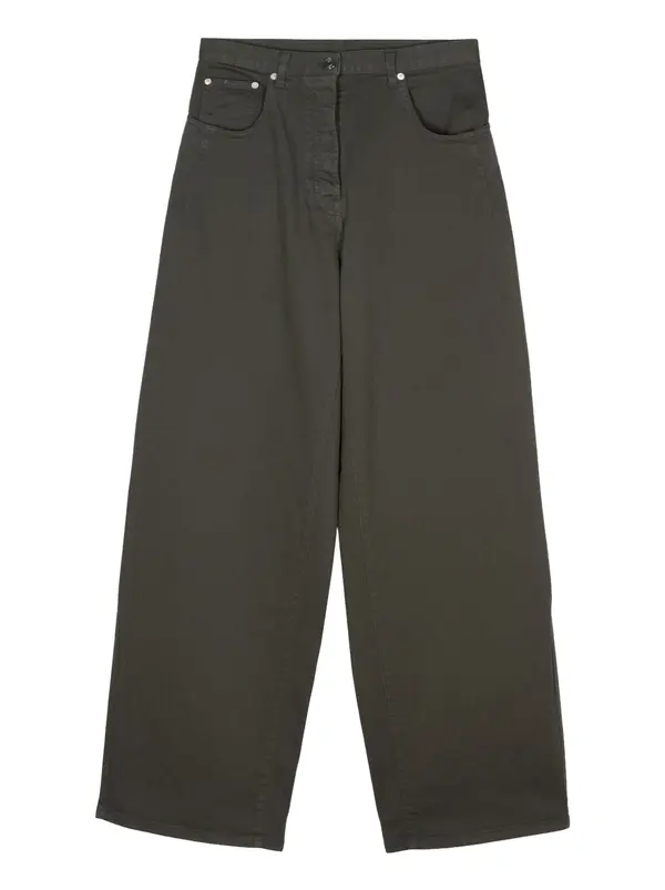 N°21 Wide-leg Trousers - Green
