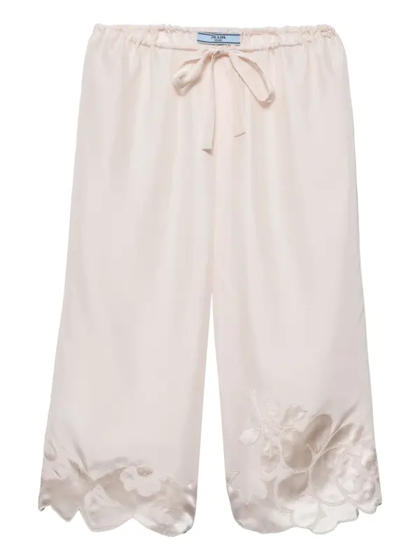 Prada Embroidered Bermuda Shorts - Pink