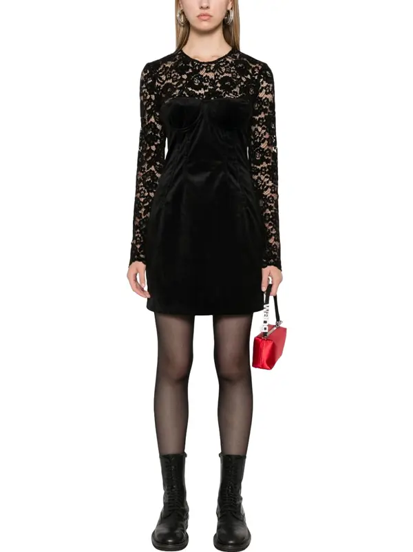 CHIARA FERRAGNI Panelled Mini Dress - Black