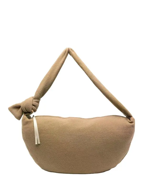 ALYSI Wool Shoulder Bag - Brown