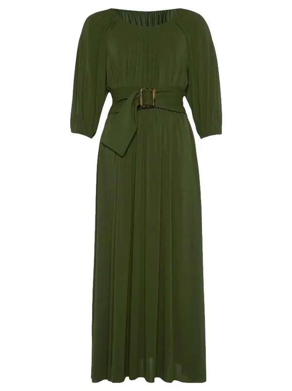 ERES Gabriela Belted Long Dress - Vert Mousse