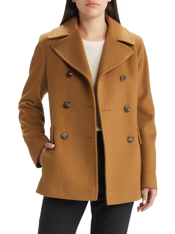 Fleurette Ali Wool Pea Coat - Vicuna