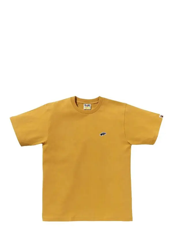 A BATHING APE Sta One Point Tee Shirt - Yellow