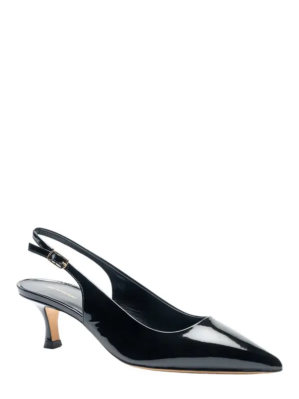 Bruno Magli Palerma Pointed-toe Slingback Pumps - Black Patent