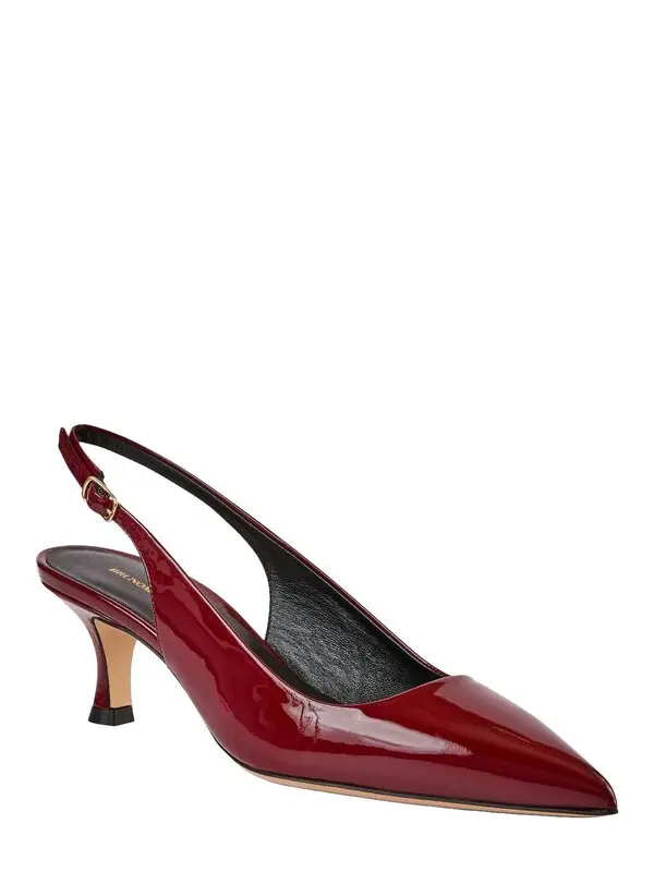 Bruno Magli Palerma Pointed-toe Slingback Pumps - Bordeaux Patent