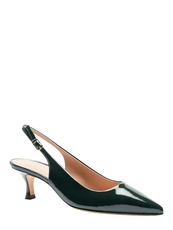 Bruno Magli Palerma Pointed-toe Slingback Pumps - Emerald Patent