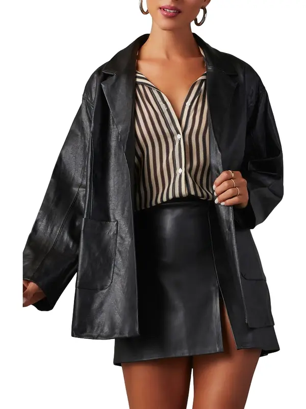 VICI Bryanna Faux Leather Jacket - Black