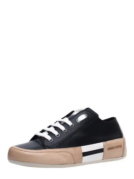 CANDICE COOPER Rock Patch Metallic Sneakers - Ecru Black