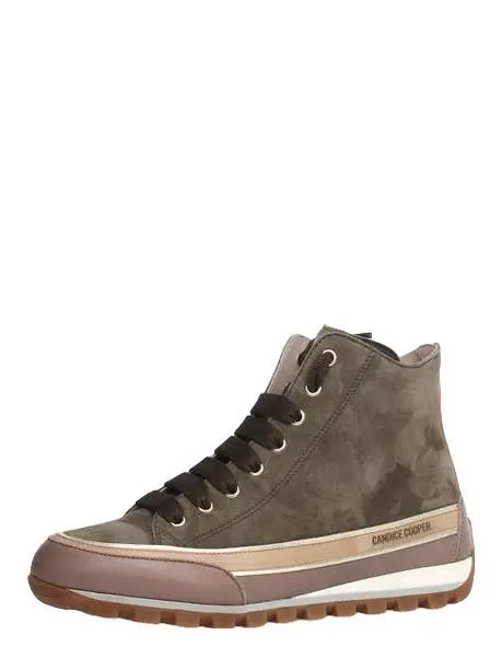 CANDICE COOPER Janis Strip High-top Sneaker - Army Green