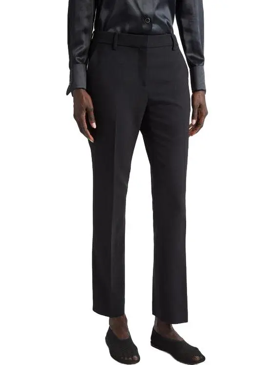 Lafayette 148 New York Manhattan Stretch Wool Trousers - Black
