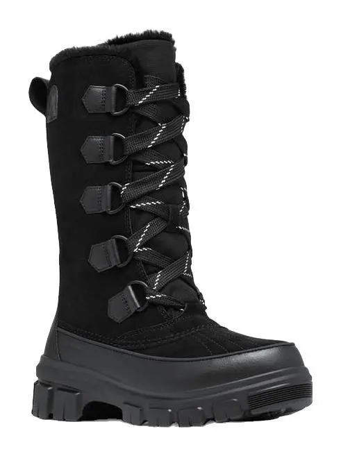 Sorel Tivoli V Tall Waterproof Boots - Black/ Natural