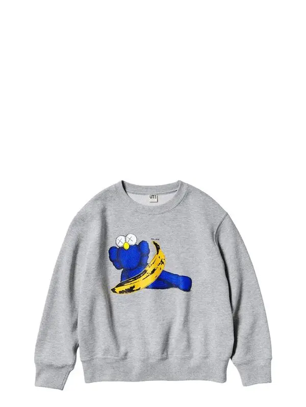 KAWS X Uniqlo Warhol Graphic 472951 Sweatshirt - Gray