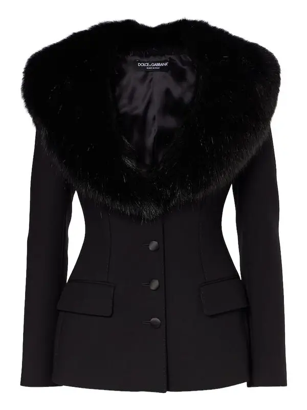 Dolce & Gabbana Wool-blend Blazer - Black