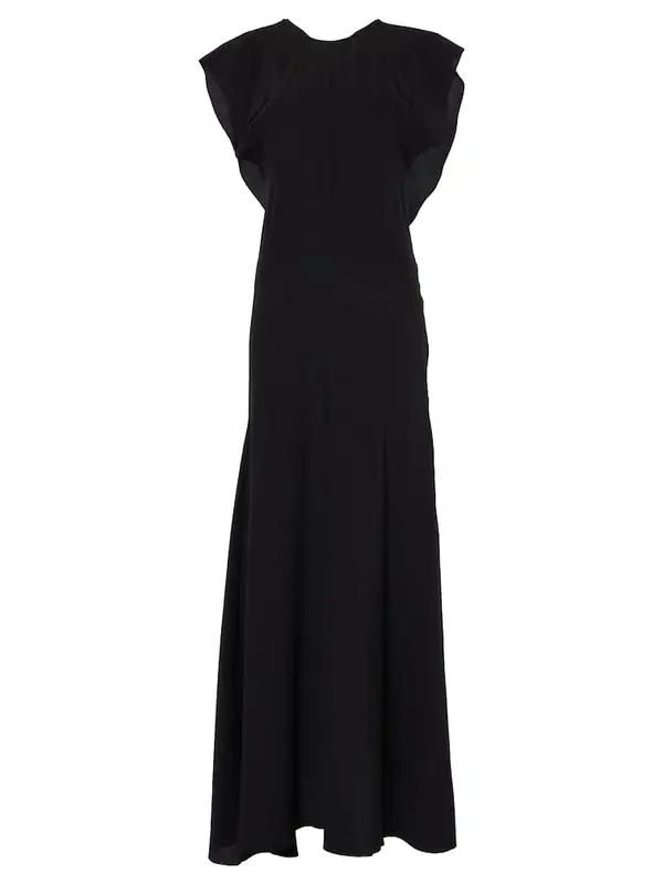 Faithfull The Brand Palome Silk Maxi Dress - Black