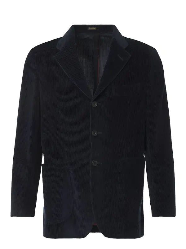 Rubinacci Cotton Corduroy Blazer - Blue