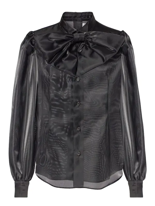 Noir Kei Ninomiya Tie-neck Shirt - Black