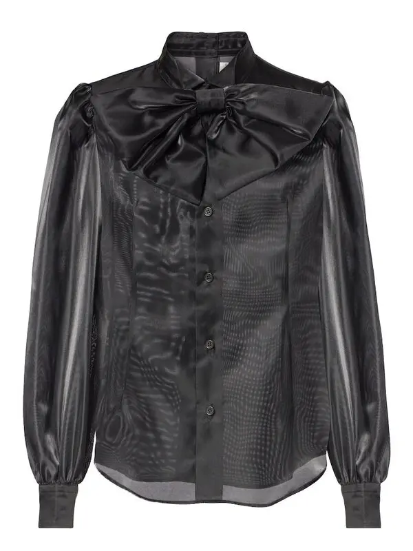 Noir Kei Ninomiya Tie-neck Shirt - Black
