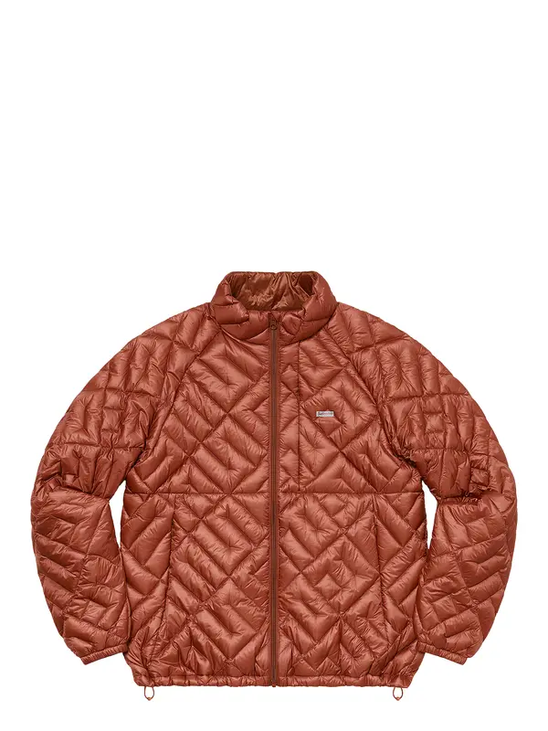 Supreme Spellout Quilted Lightweight Down Jacket - Orange