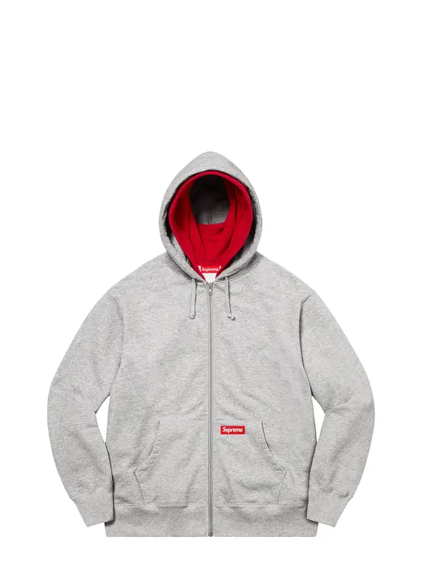 Supreme Double Hood Facemask Zip Up Hooded Sweatshirt - Grey