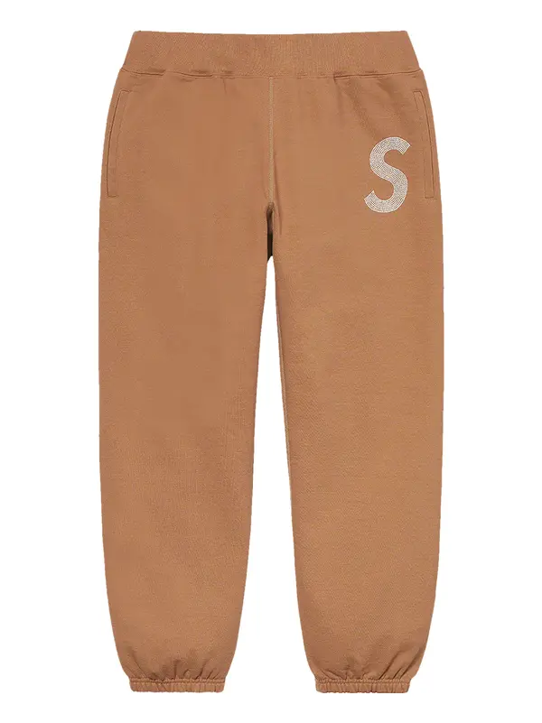 Supreme X Swarovski Logo Sweatpant - Brown