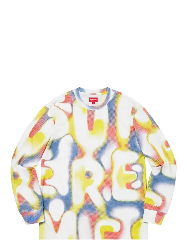 Supreme Half Tone Long-sleeve Top - White