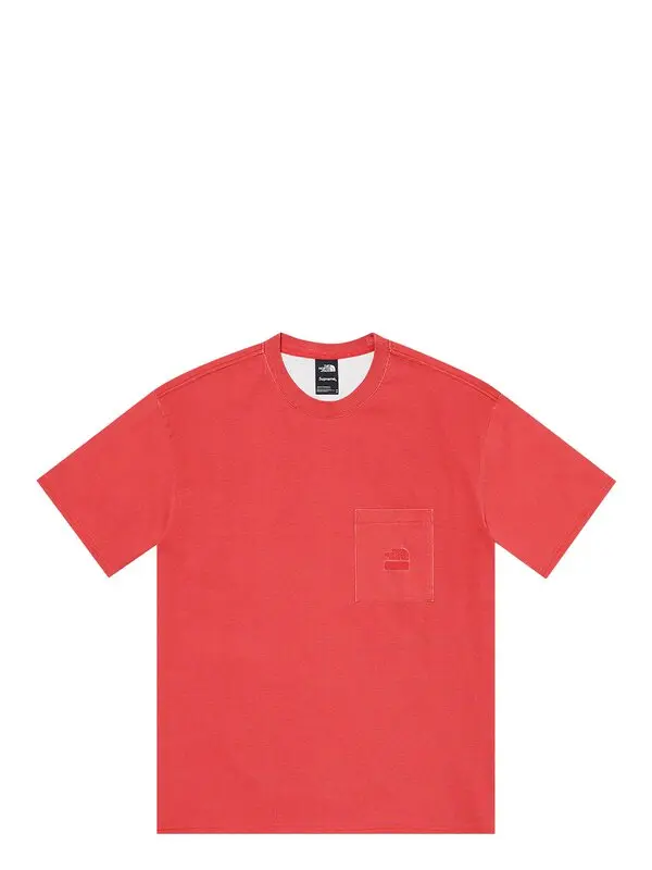 Supreme X The North Face Pigment Printed Pocket Tee - Red