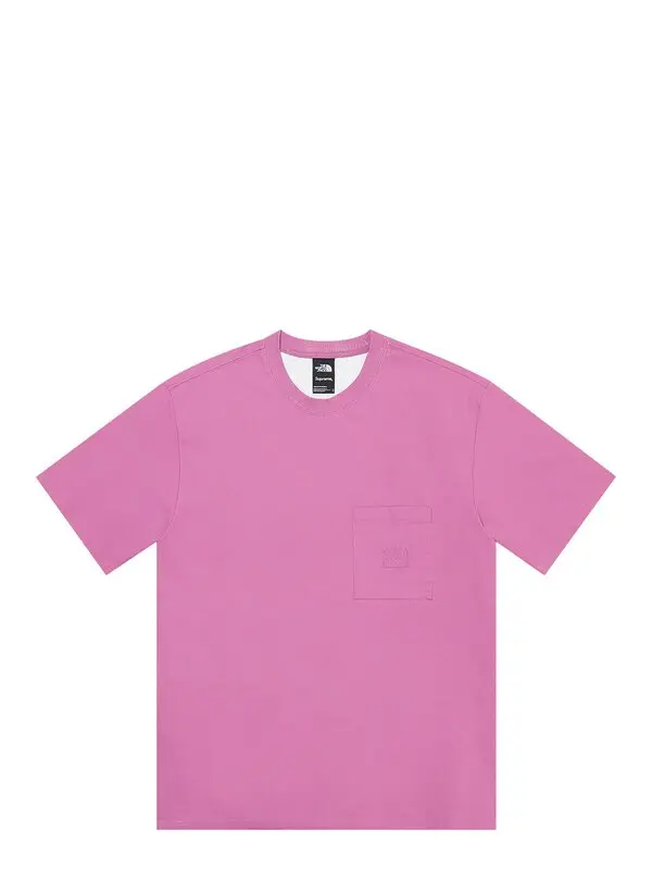 Supreme X The North Face Pigment Printed Pocket Tee - Pink