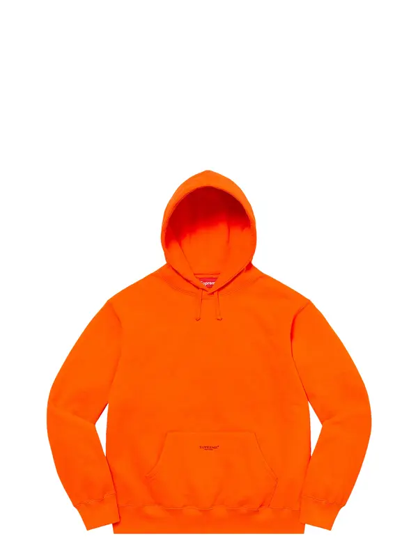 Supreme Micro Logo Hooded Sweatshirt - Orange