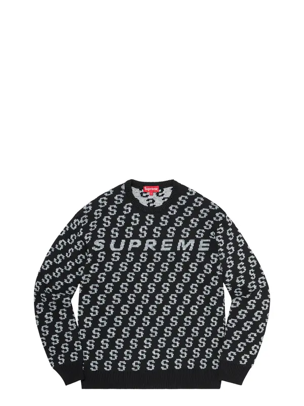 Supreme S Repeat Sweater - Black