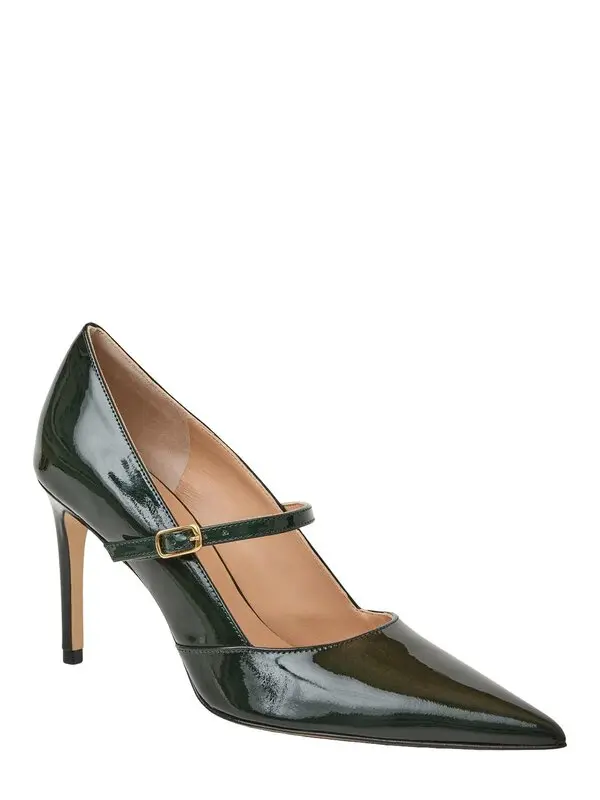 Bruno Magli Prima Leather Mary Jane Pump - Emerald Patent
