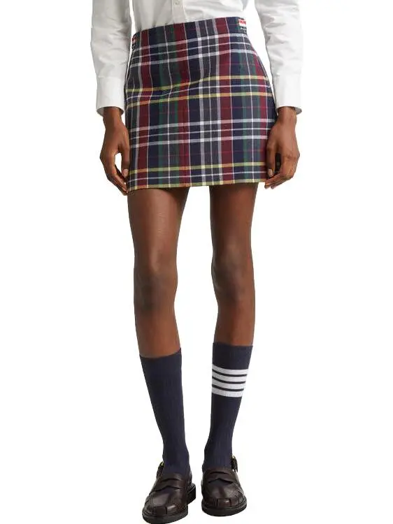 Thom Browne Tartan Wool Miniskirt - Seasonal Multi