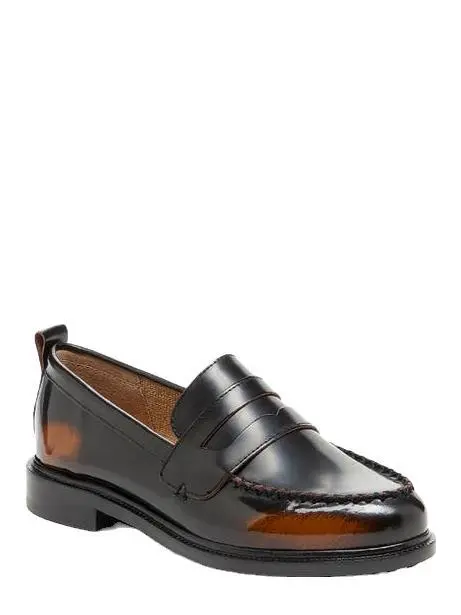 KELSI DAGGER BROOKLYN Lens Penny Loafer - Black/cognac