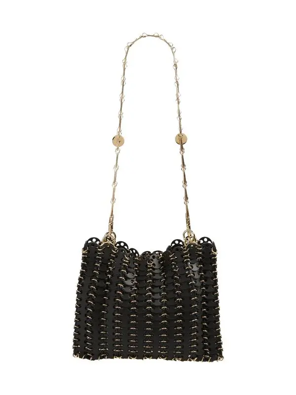 Rabanne 1969 Leather Shoulder Bag - Black/gold