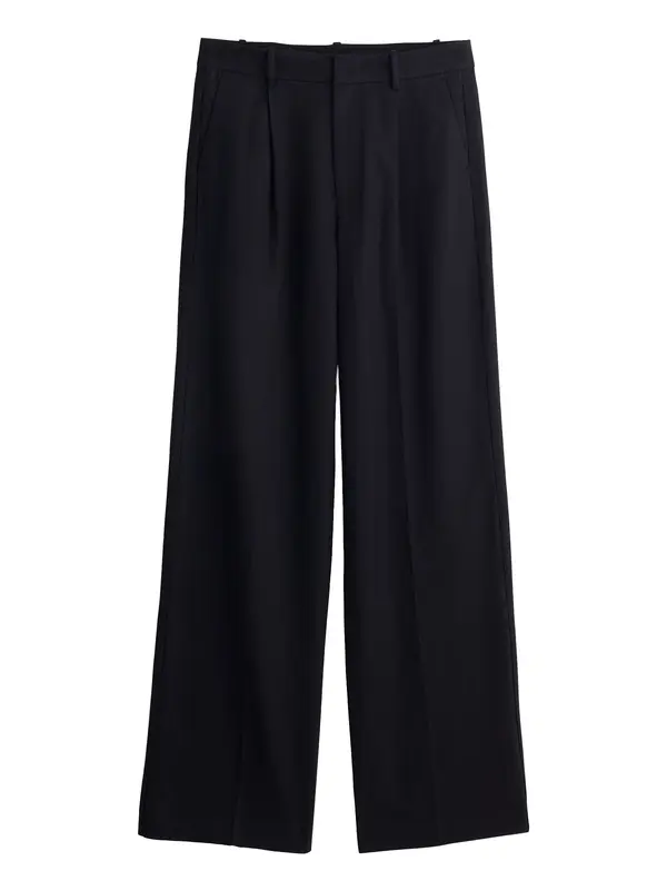 Madewell Petite Slouchy Straight Pants - True Black