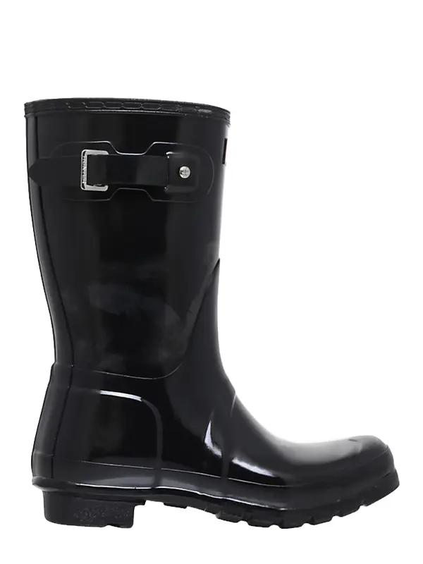 Hunter Original Short Gloss Wellington Boots - Black