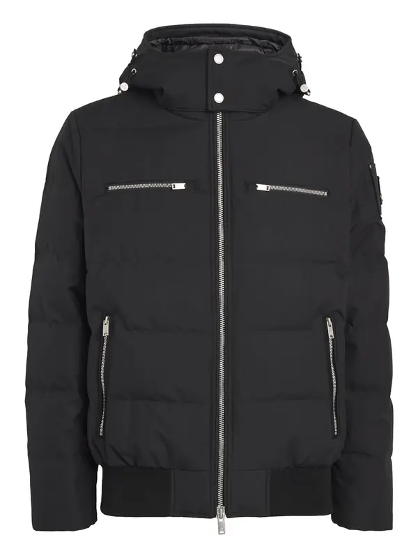 Moose Knuckles Cloud Down Bomber Puffer Jacket - Black