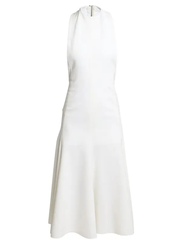 Jacquemus Favola Halter Backless Midi Dress - White