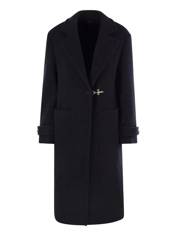 FAY Wool And Cashmere Coat - Blue
