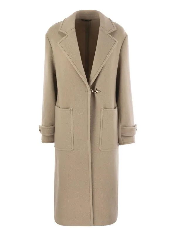 FAY Wool And Cashmere Coat - Beige