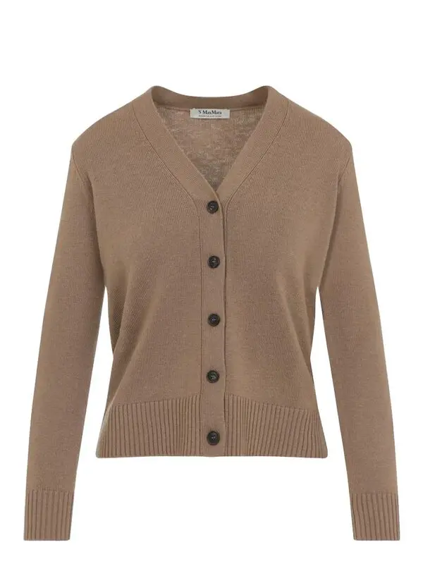 Max Mara Apollo Wool Cardigan - Beige