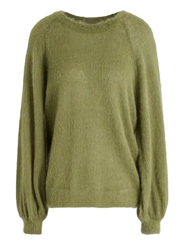 Alberta Ferretti Mohair-blend Sweater - Army Green