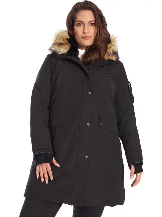 ALPINE NORTH Laurentian Vegan Down Long Parka - Black