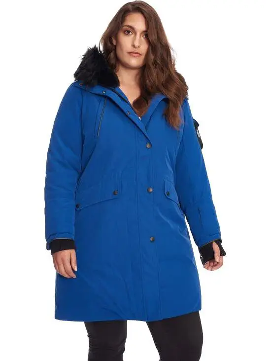 ALPINE NORTH Laurentian Vegan Down Long Parka - Cobalt