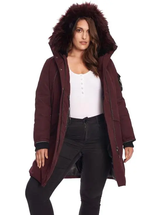 ALPINE NORTH Laurentian Vegan Down Long Parka - Grape
