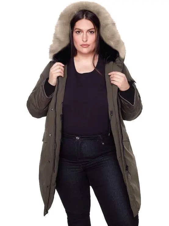 ALPINE NORTH Laurentian Vegan Down Long Parka - Olive